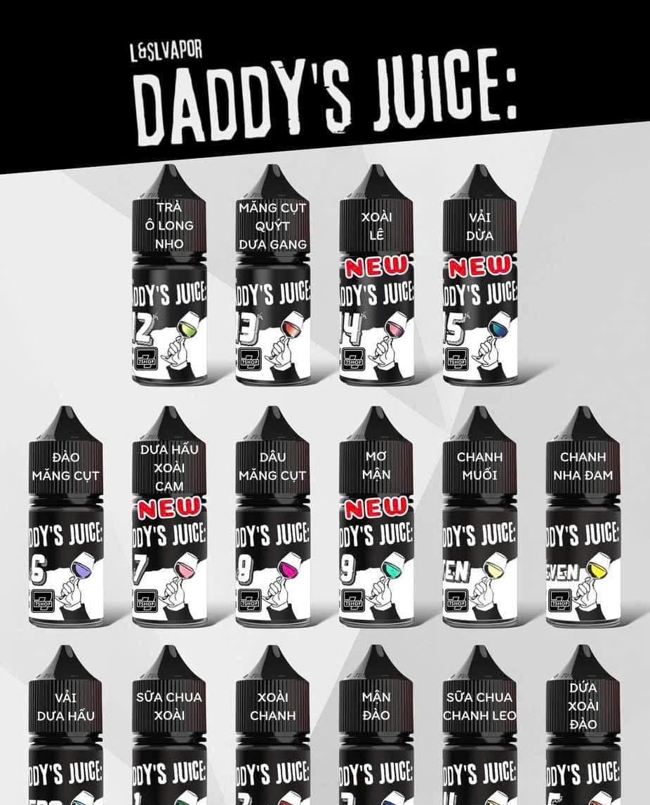 Tinh Dầu Daddy Juice Saltnic 30MG/50MG (16 vị) - Chính Hãng giá rẻ